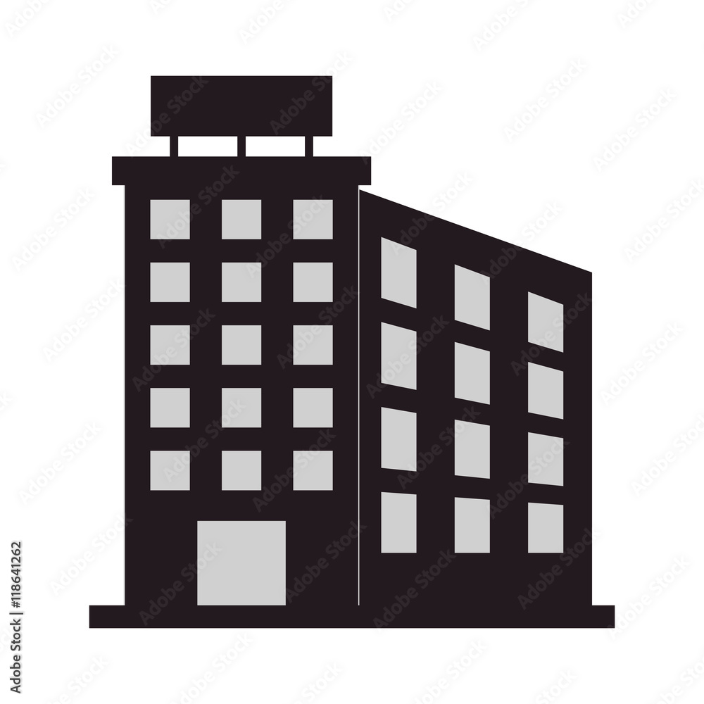 flat design single building icon vector illustration Stock Vector ...