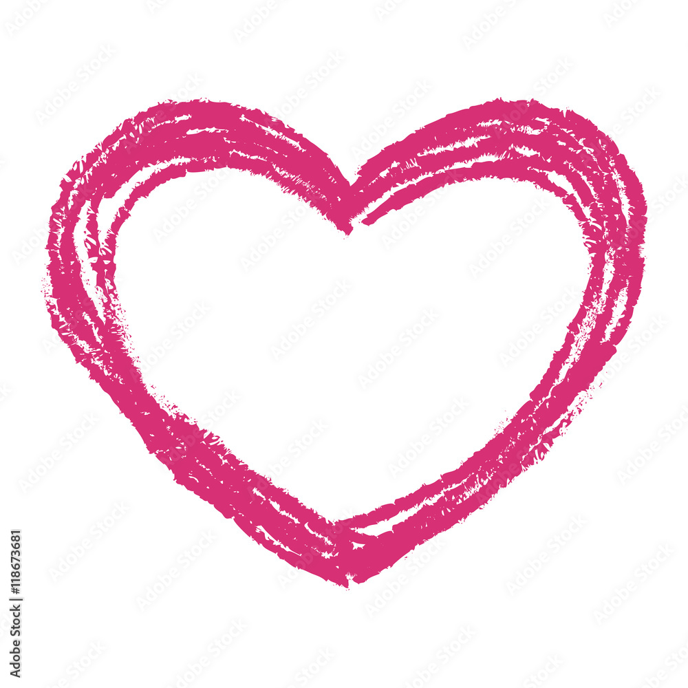 Simple red heart sharp vector icon. Color card beautiful celebrate ...