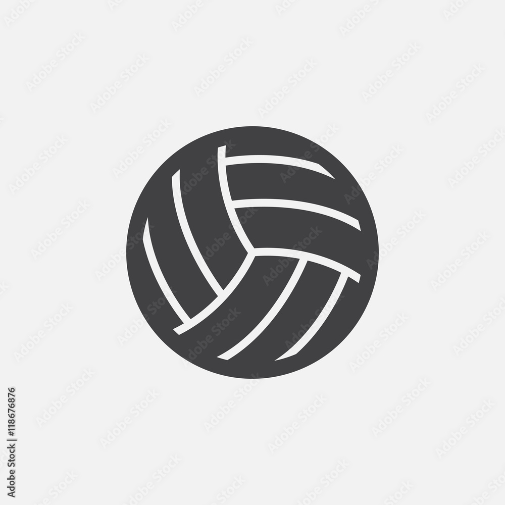 Volleyball icon vector, solid logo illustration, pictogram isolated on ...