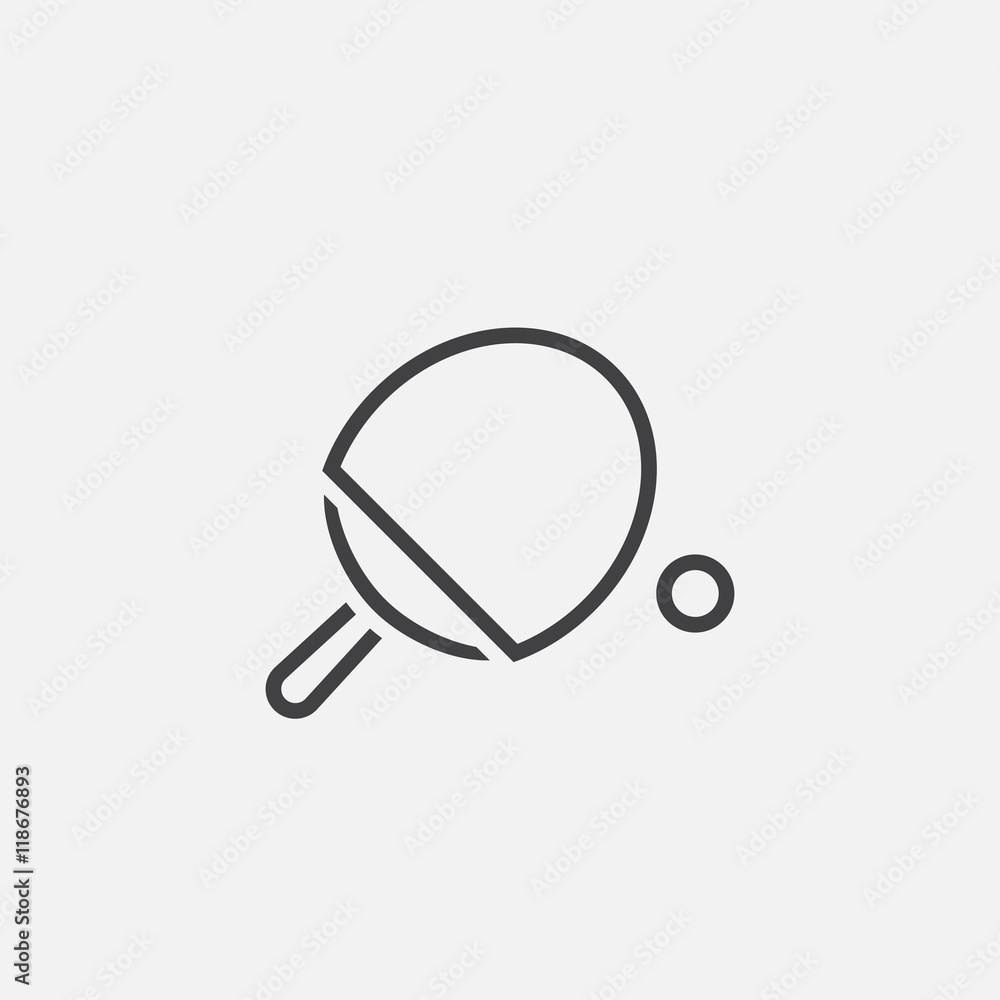 Table tennis line icon, outline vector logo illustration, linear ...