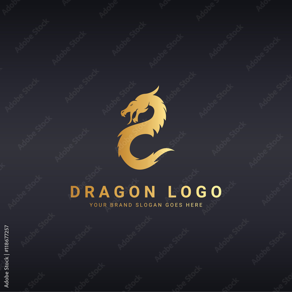 Dragon logo. Logo template suitable for businesses and product names ...