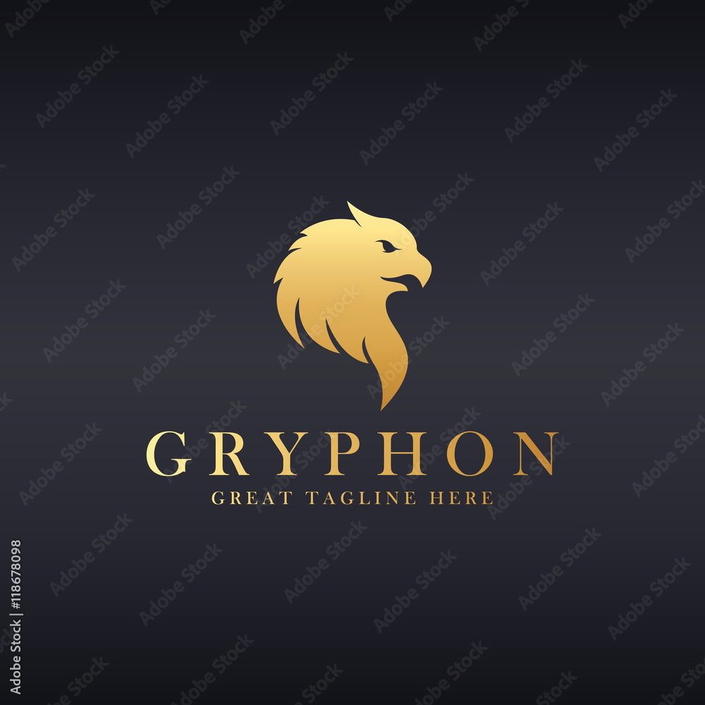 Gryphon logo. Gryphon head. Stock Vector | Adobe Stock