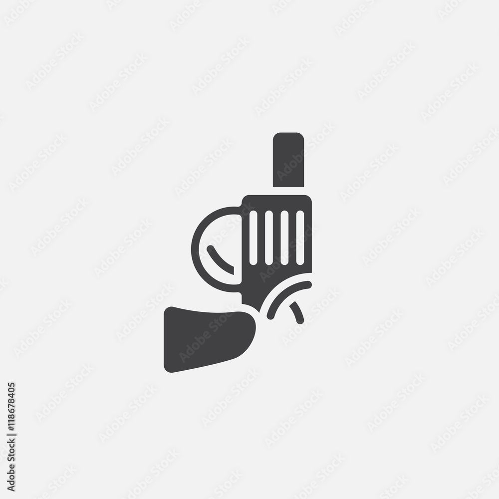Starting gun icon vector, solid logo illustration, pictogram isolated ...