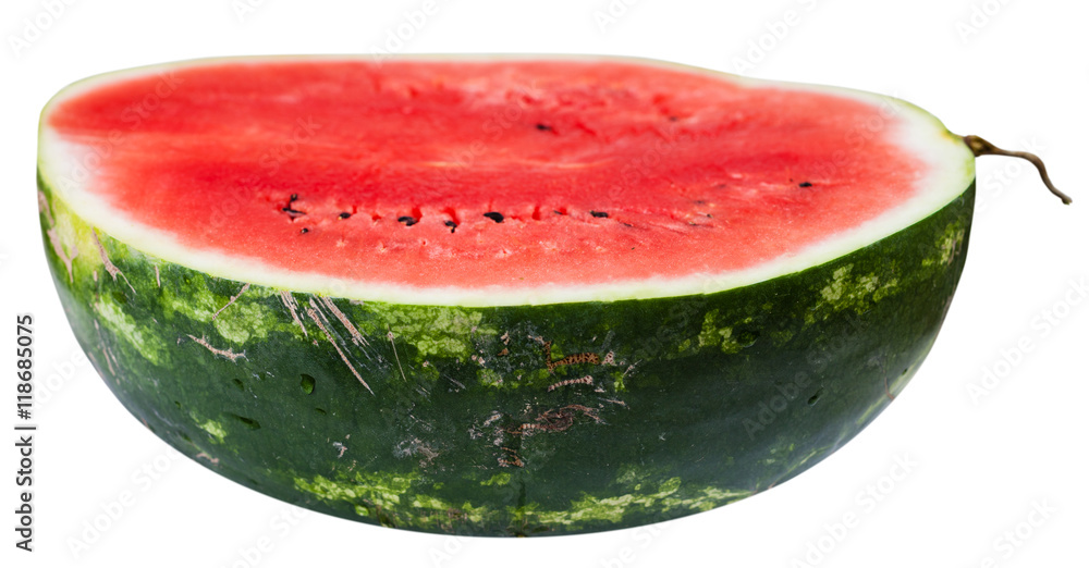 side view of half ripe watermelon isolated Stock Photo | Adobe Stock