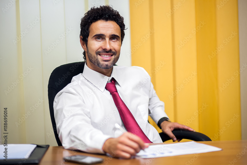 Lawyer portrait in his studio Stock Photo | Adobe Stock