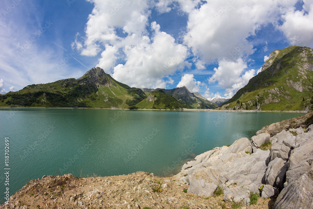 Lake Spullersee In Vorarlberg Austria Stock-Foto | Adobe Stock