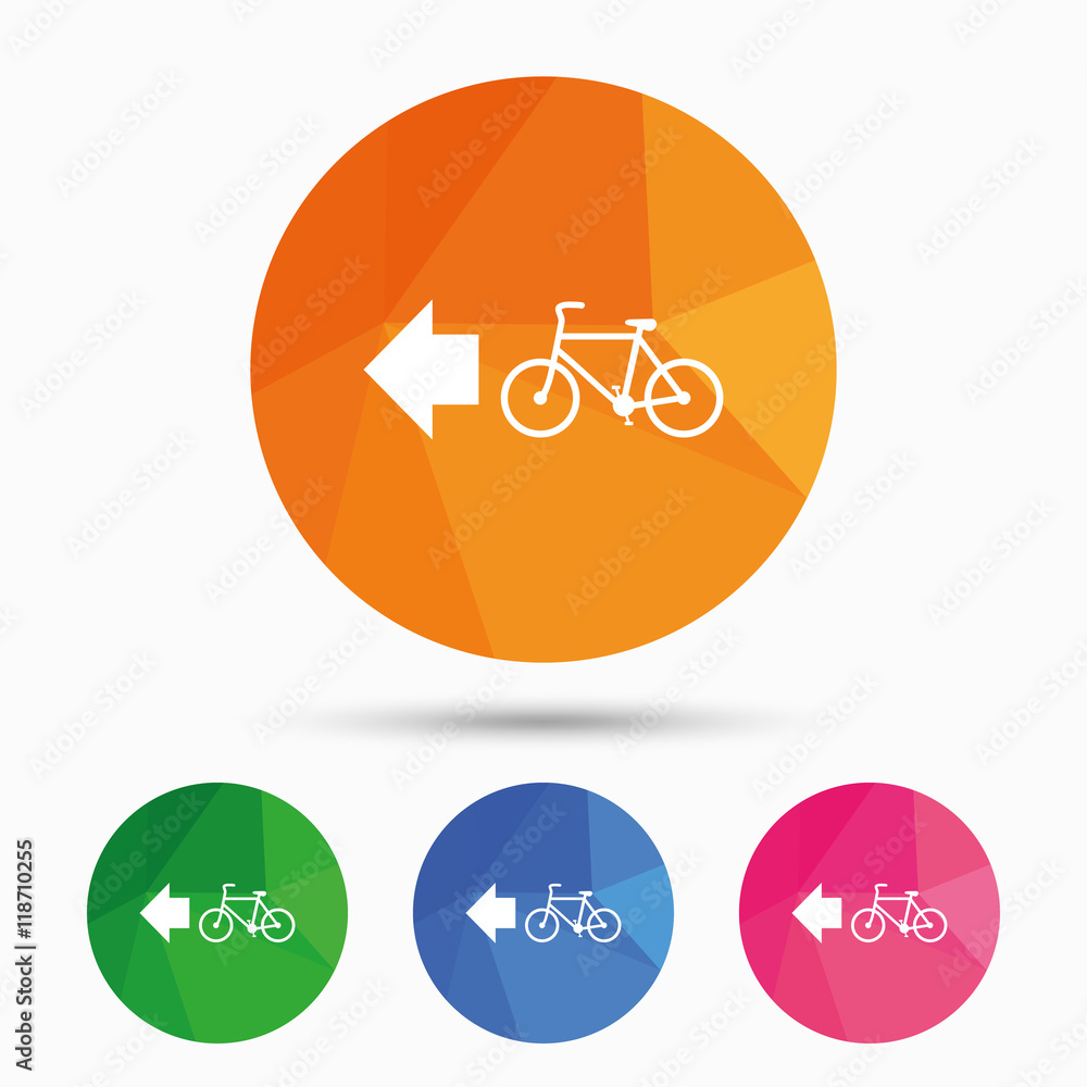 Bicycle path trail sign icon. Cycle path. Stock Vector | Adobe Stock