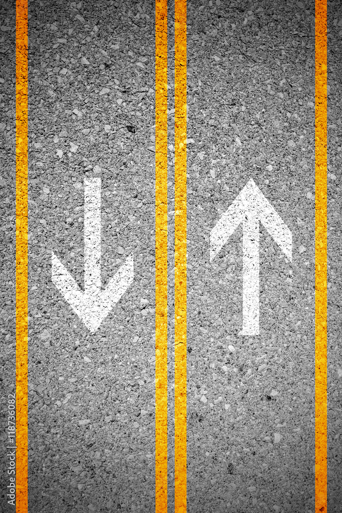 Two lanes asphalt concrete road texture as background Stock Photo ...