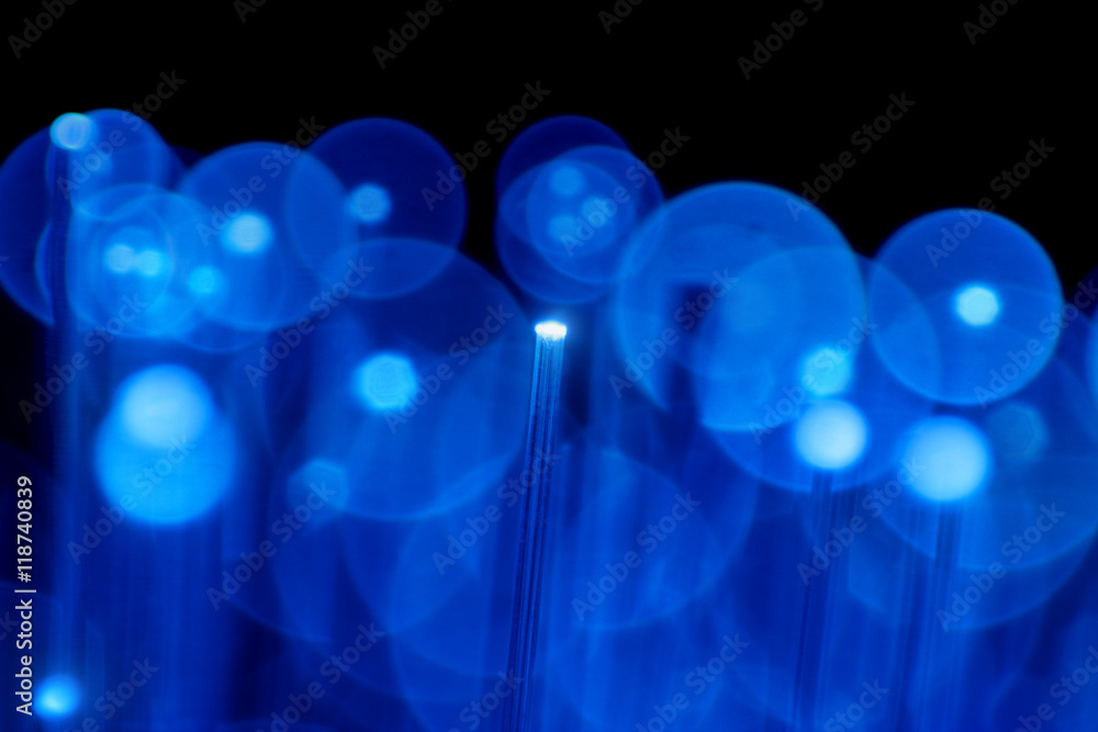 Glasfaser Lichtleiter Datenkabel Computer Technologie blau Stock-Foto ...