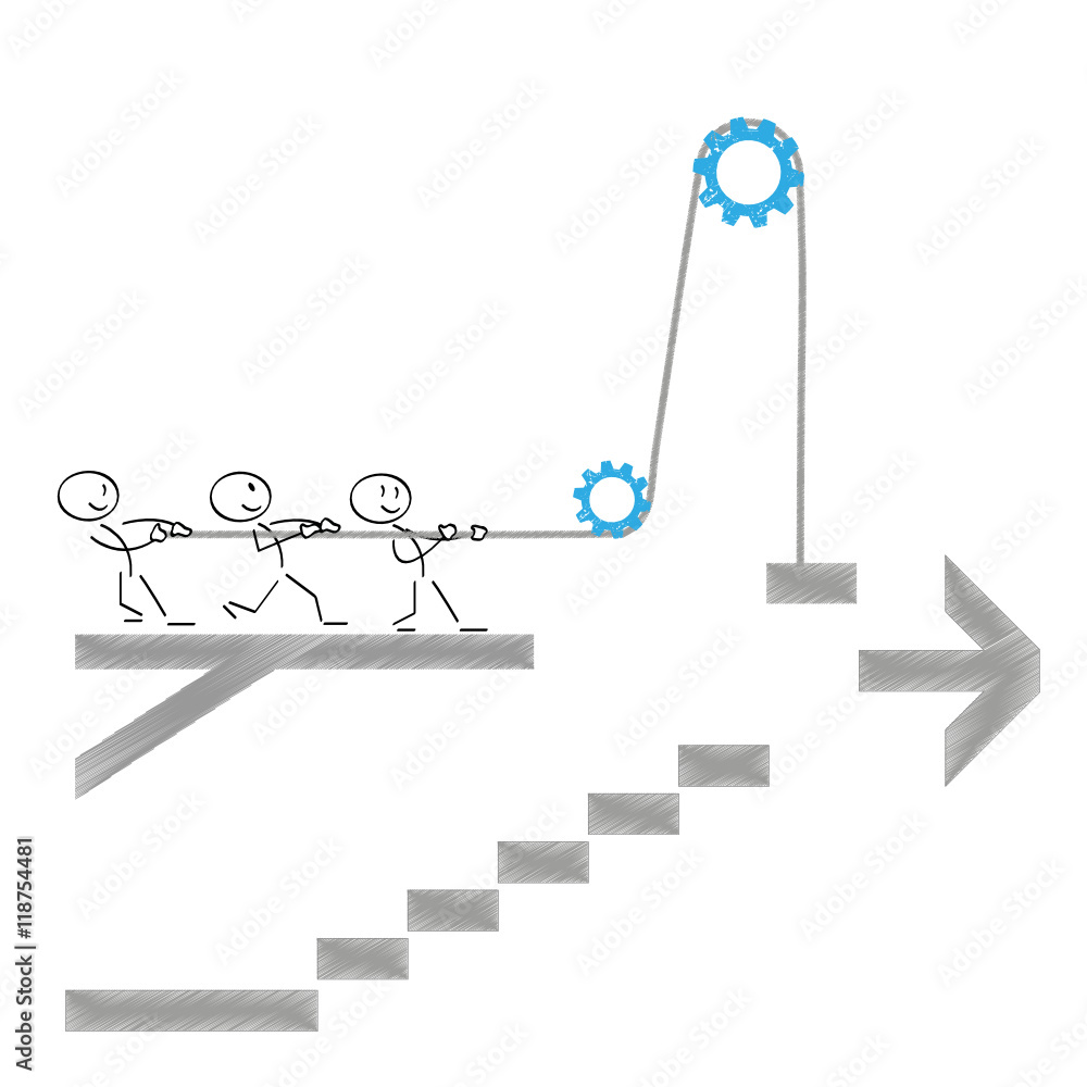 gemeinsam ziele erreichen Stock Vector | Adobe Stock