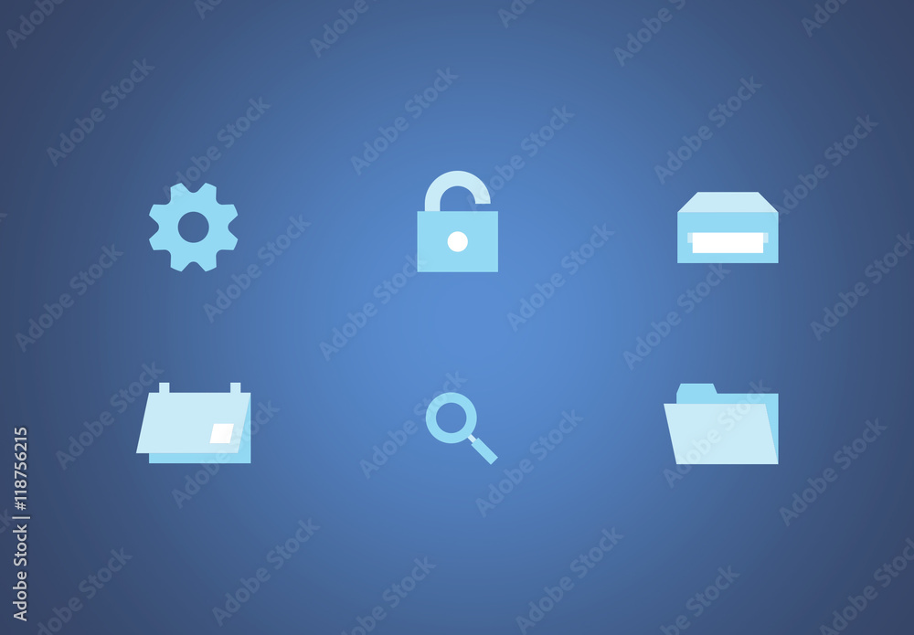 Material Icon Set Stock Template | Adobe Stock