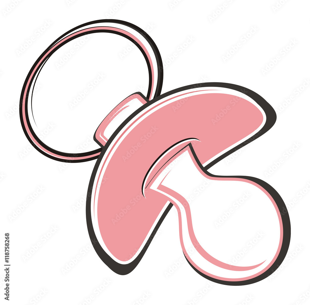 Pink Pacifier Clipart