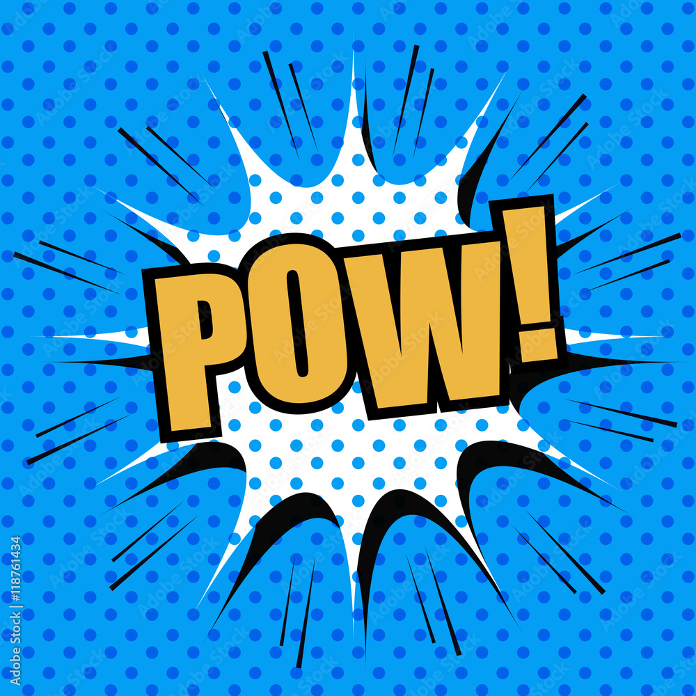 POW comic cartoon Stock Vector | Adobe Stock