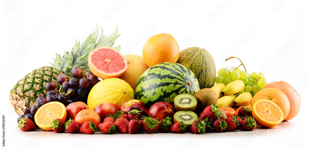 Composition with assorted fruits foto de Stock | Adobe Stock
