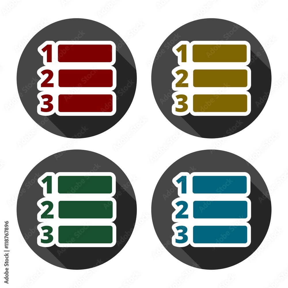 Image of numbered list in circle Stock Vector | Adobe Stock