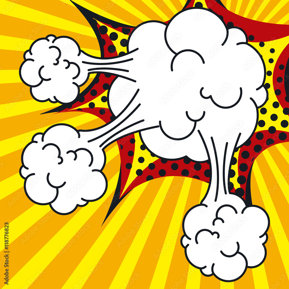 explosion pop art style vector illustration design Stock Vector | Adobe ...