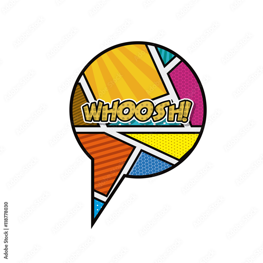 speech bubble pop art style vector illustration design Stock Vector ...