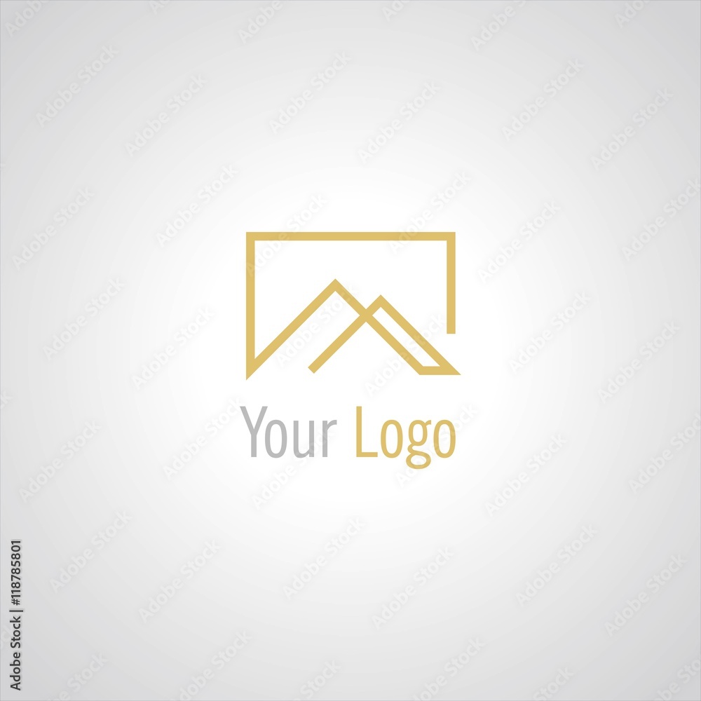 line roof construction logo Stock Vector | Adobe Stock
