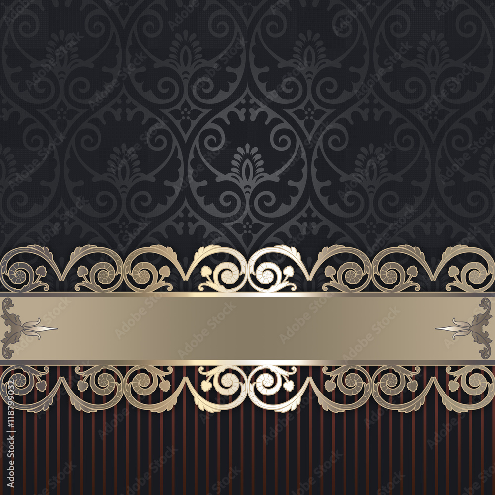 Decorative vintage background with elegant border. Stock Photo | Adobe ...