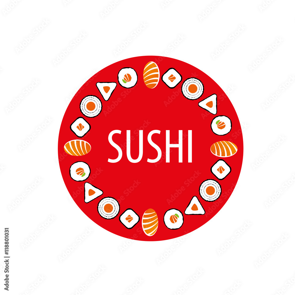 vector sushi logo Stock Vector | Adobe Stock