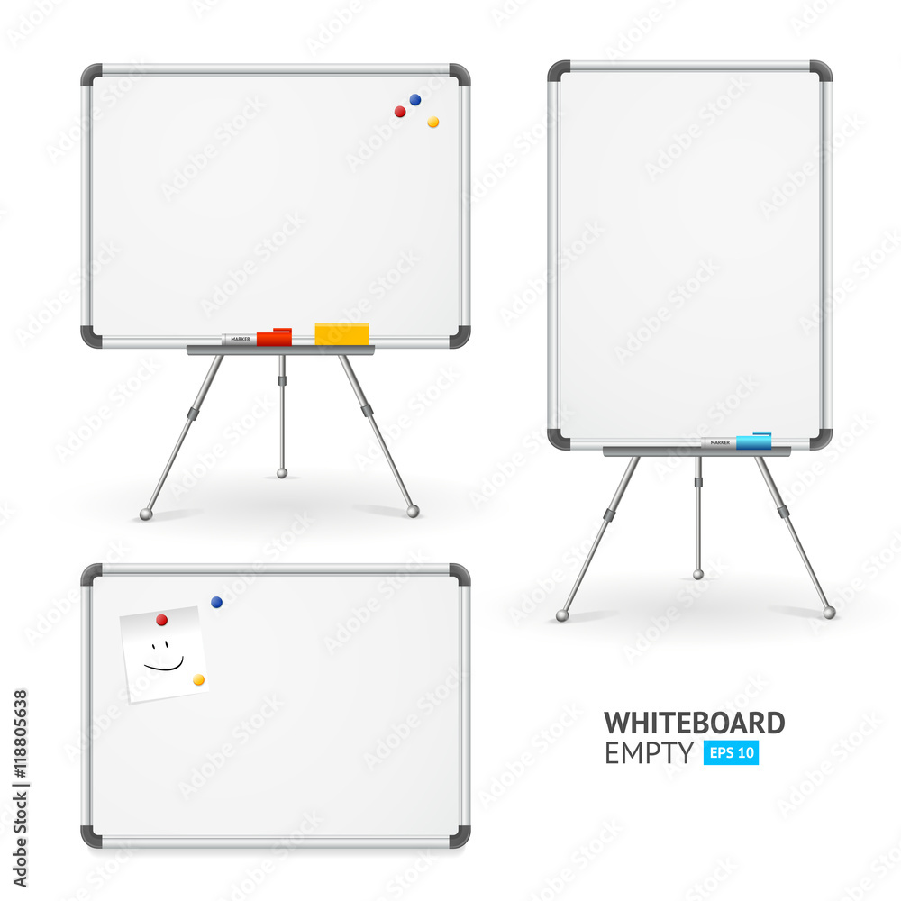 Poster Whiteboard Set. Different View. Vector – Wall Art | UkPosters