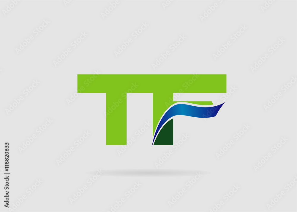 TF Logo. Vector Graphic Branding Letter Element Stock Vector | Adobe Stock
