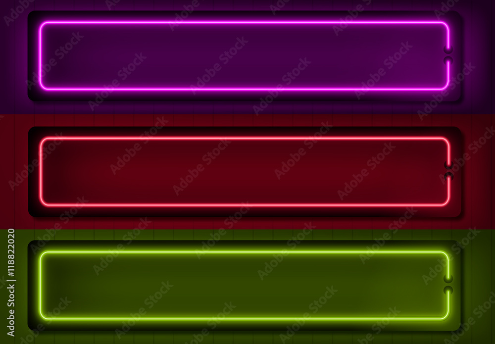 Neon Lower Thirds Set Stock 템플릿 | Adobe Stock