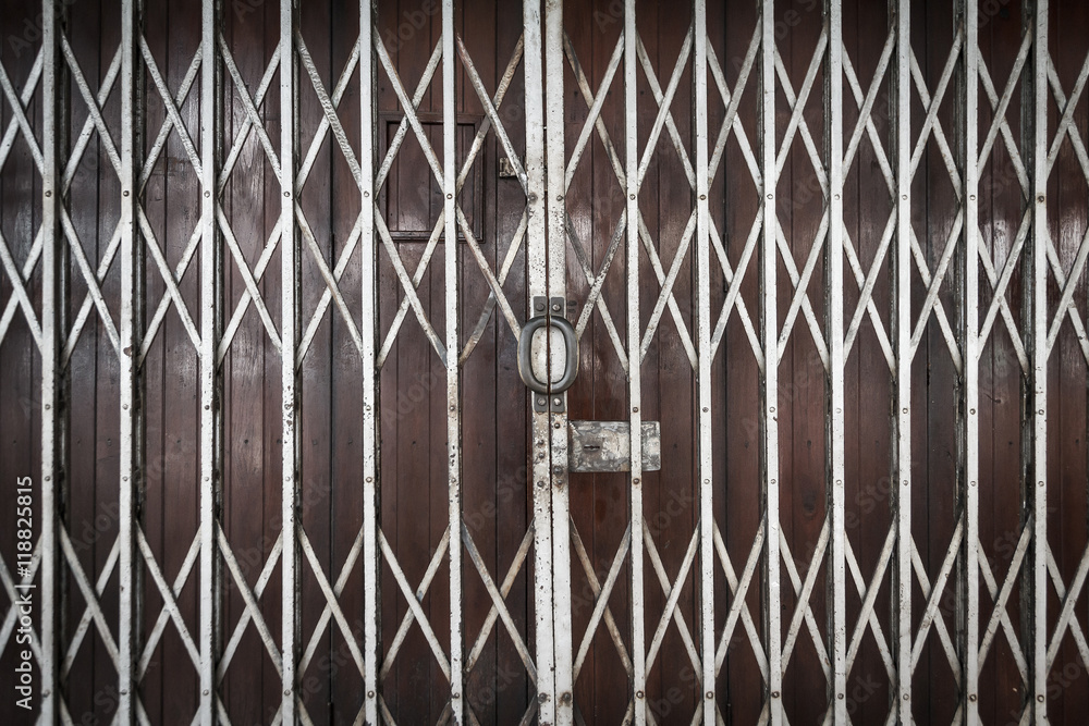 Old steel door texture pattern or steel door background with rusty ...
