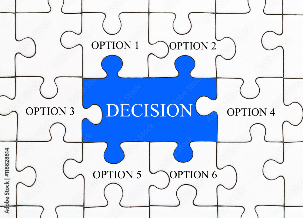 Decision Puzzle Concept Stock Photo | Adobe Stock