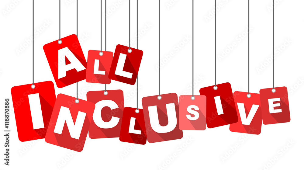 all inclusive, red vector all inclusive, flat vector all inclusive ...