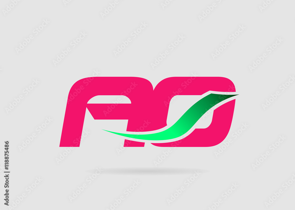 AO company linked letter logo Stock Vector | Adobe Stock