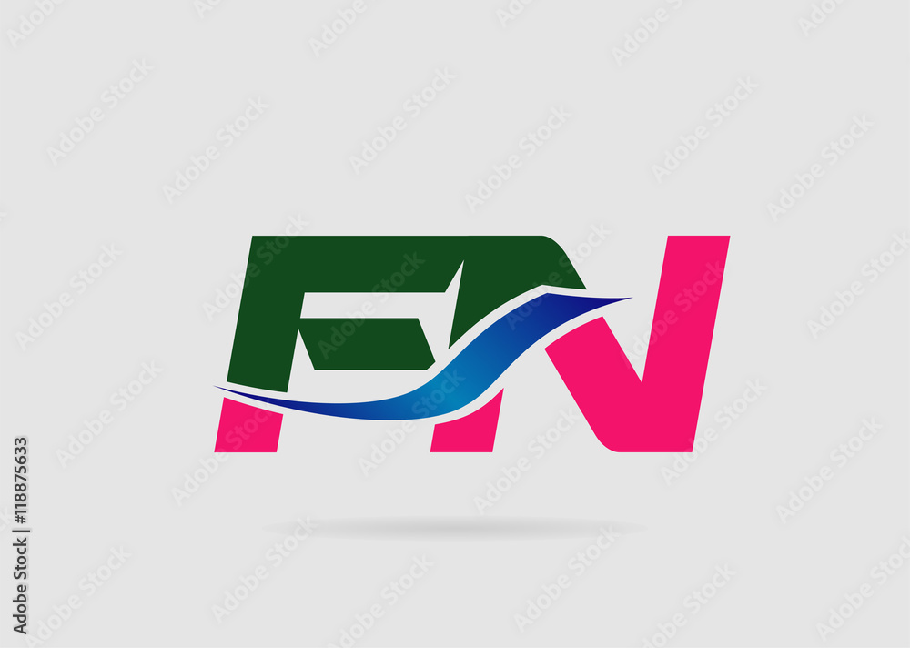 Letter F and N logo vector Stock Vector | Adobe Stock