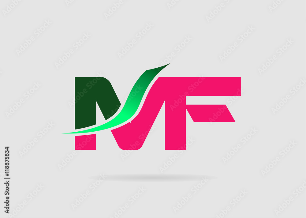 Letter M and F logo vector Stock Vector | Adobe Stock
