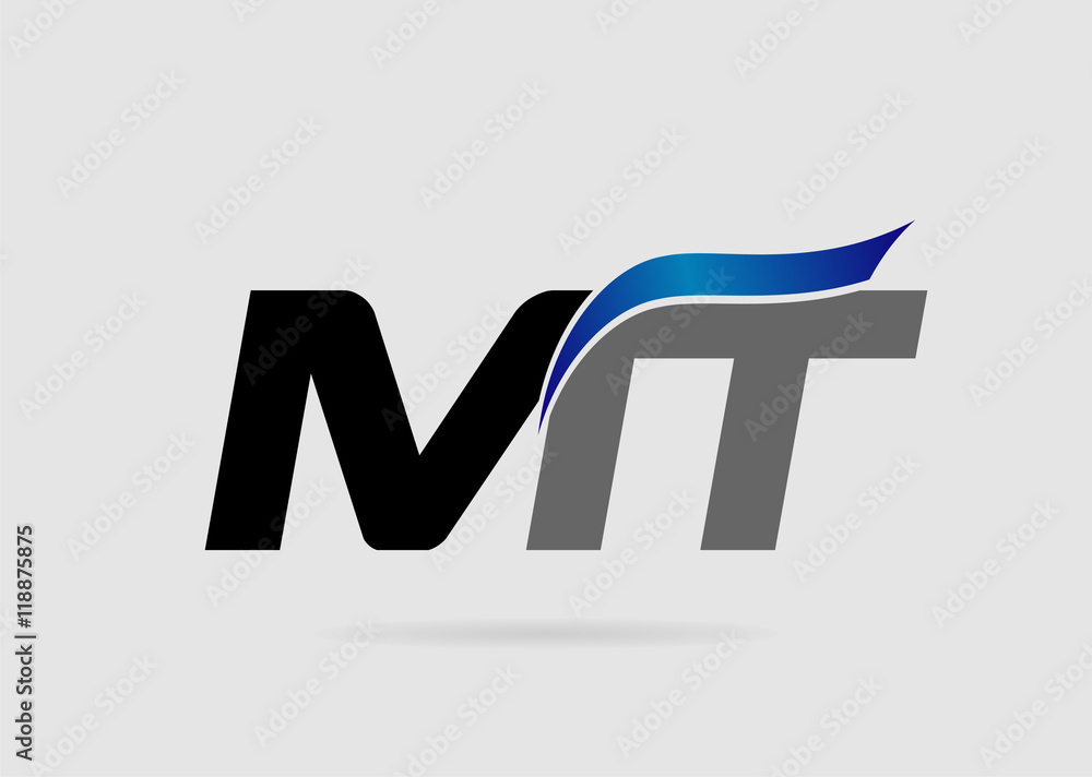 Letter MT Logo Stock Vector | Adobe Stock