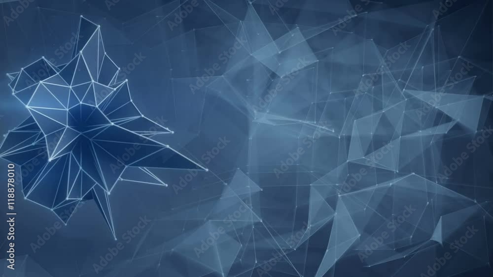 Futuristic network shape. Abstract future technology construction. 3D ...