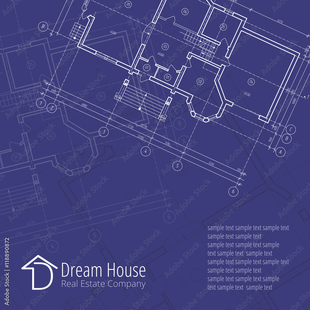 House Blueprint Background