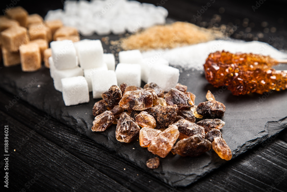 DIfferent types of sugar Stock Photo | Adobe Stock