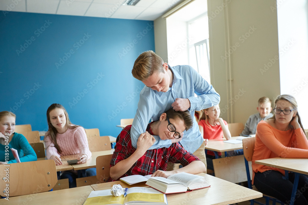 student boy suffering of classmate mockery Stock Photo | Adobe Stock