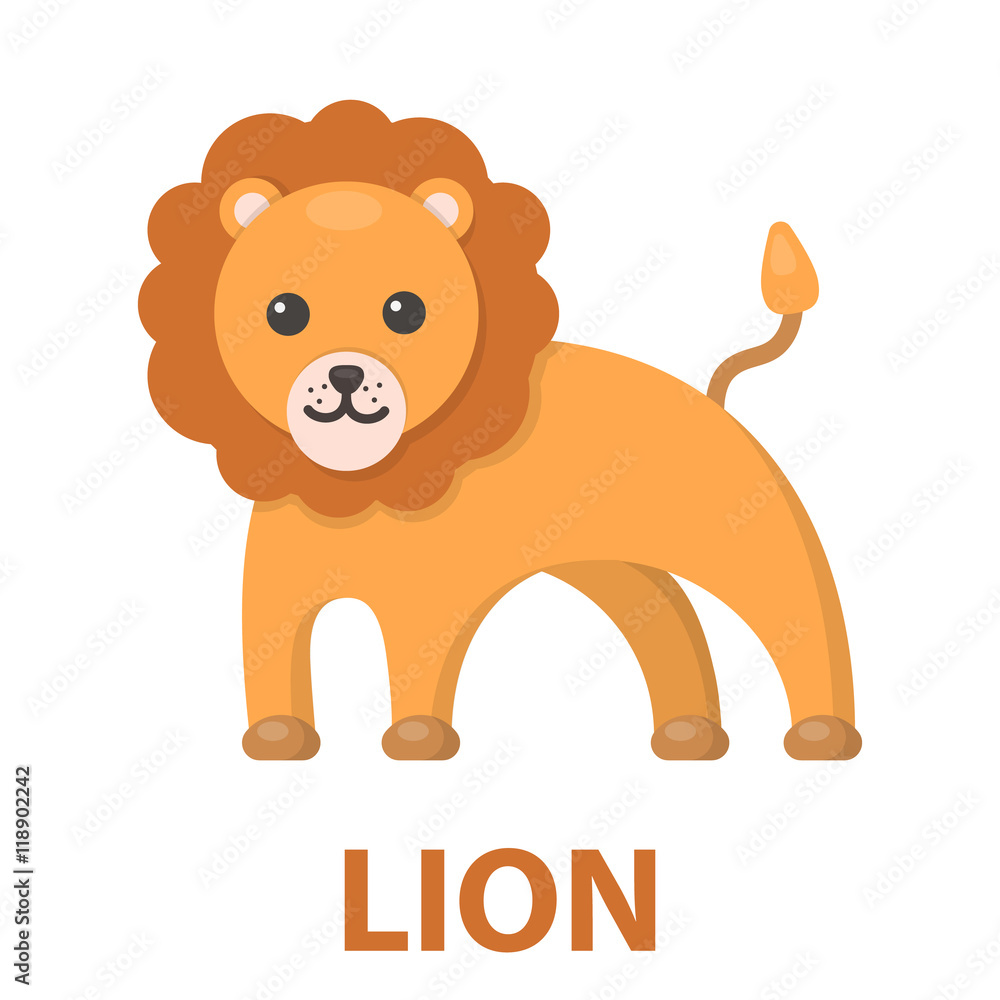 Lion cartoon icon. Illustration for web and mobile design. Stock Vector ...