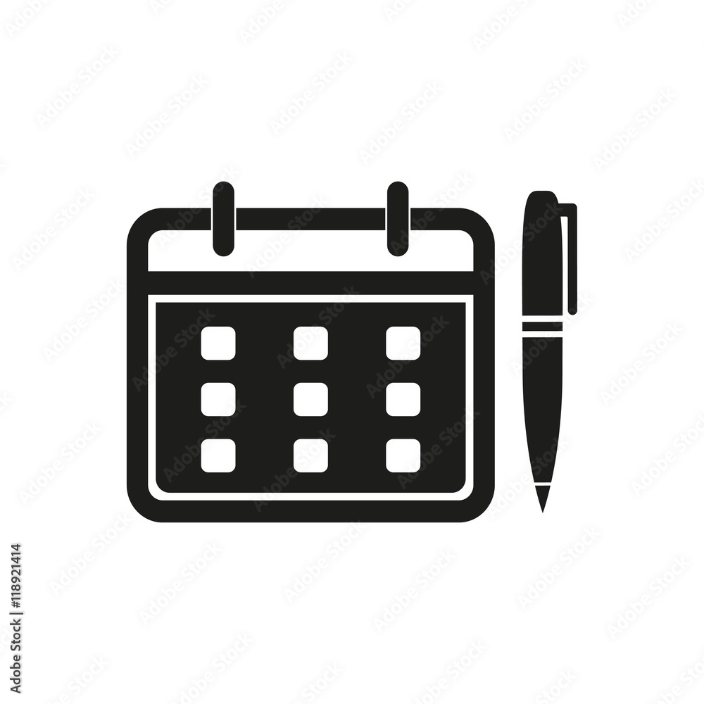 Planning calendar - vector icon. Stock Vector | Adobe Stock