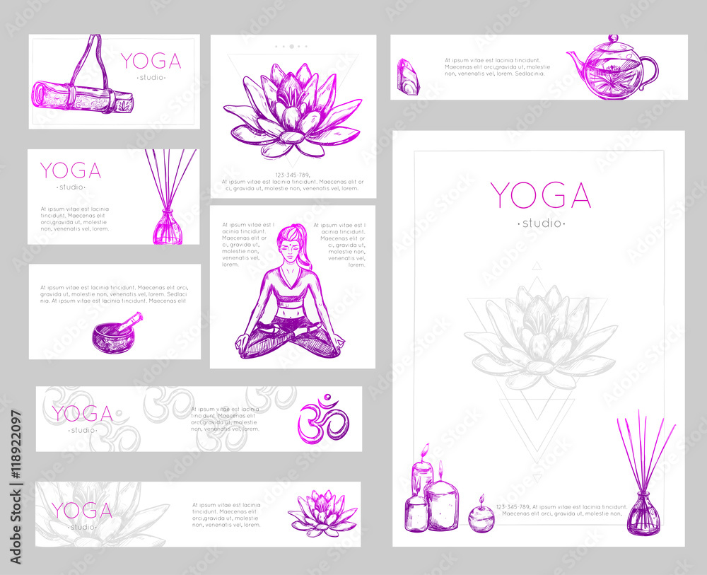 Yoga Flyer Design Stock Vector | Adobe Stock