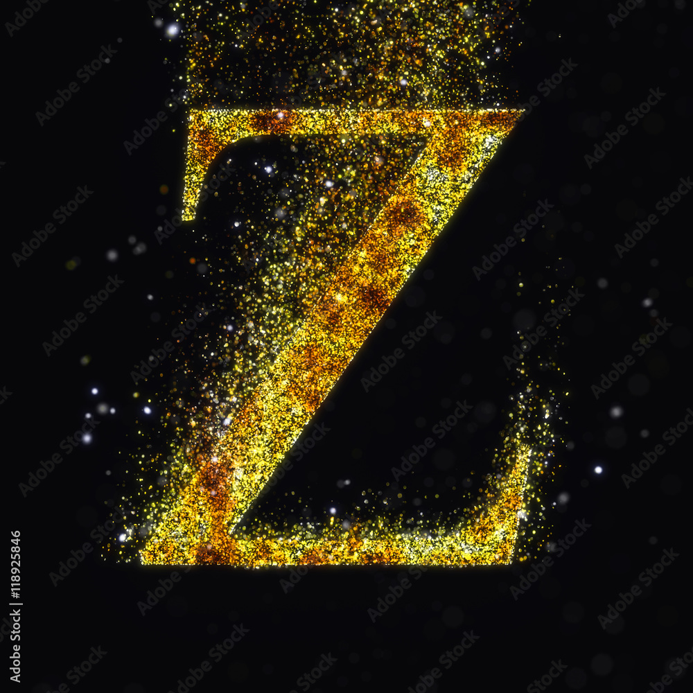 Gold letter Z Stock Illustration | Adobe Stock