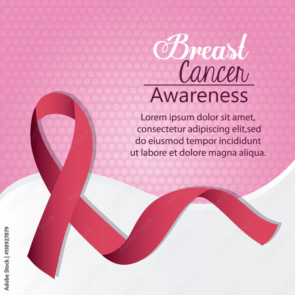 ribbon breart cancer awareness campaign foundation icon. Pink design ...