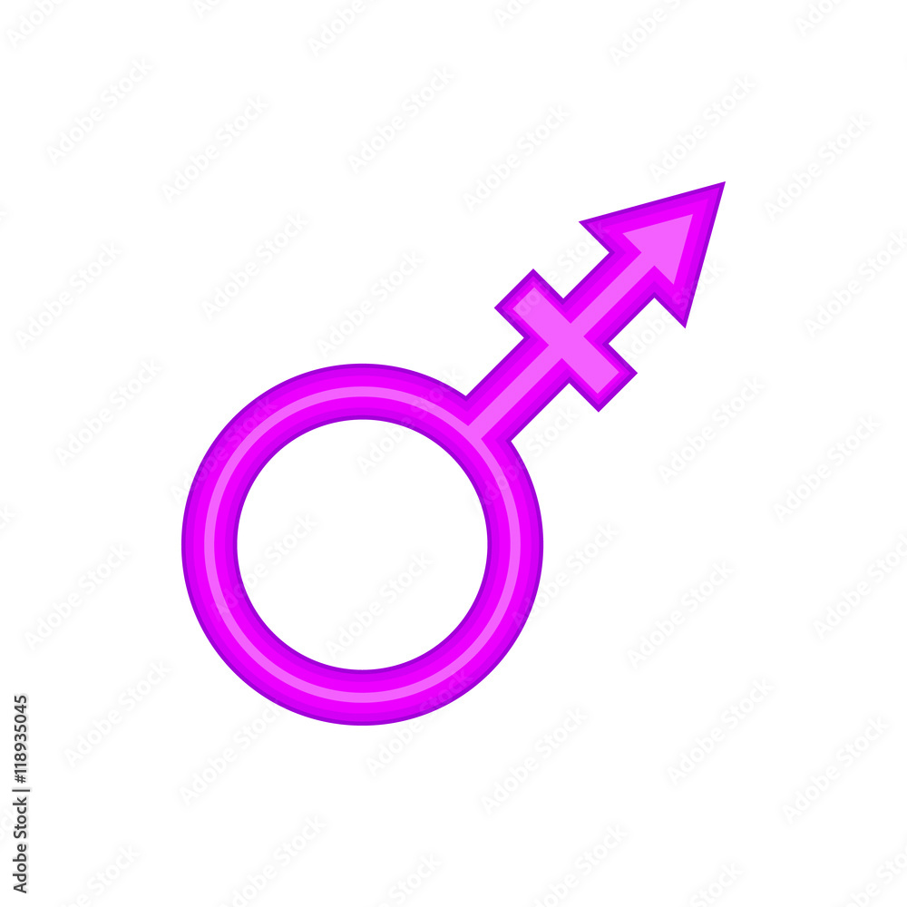 Transgender sign icon in cartoon style isolated on white background ...