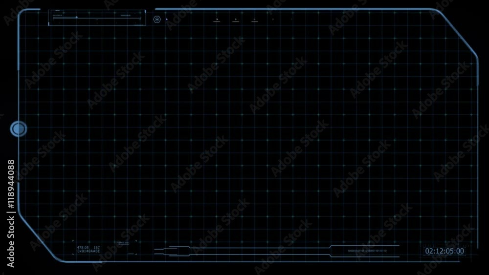 HUD futuristic screen. Video frame sci fi design Stock Video | Adobe Stock