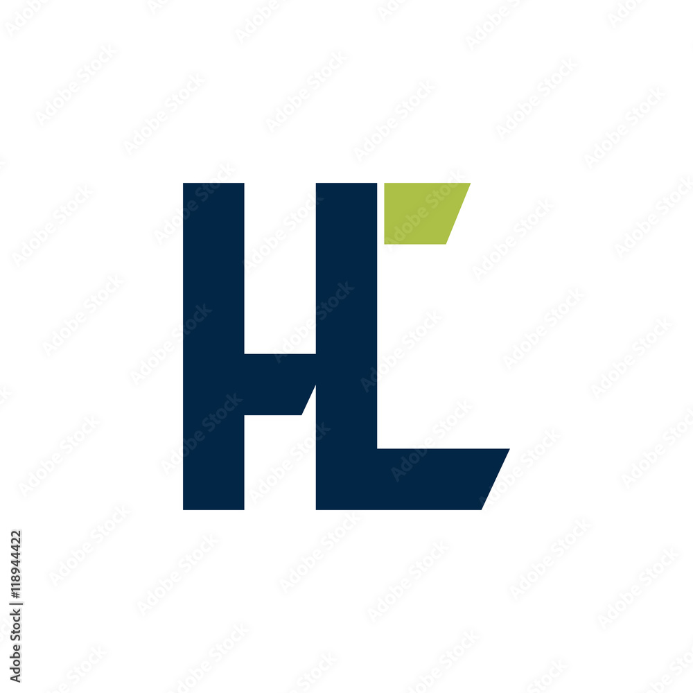 H - HC Letter Simple Logo Icon Stock Vector | Adobe Stock