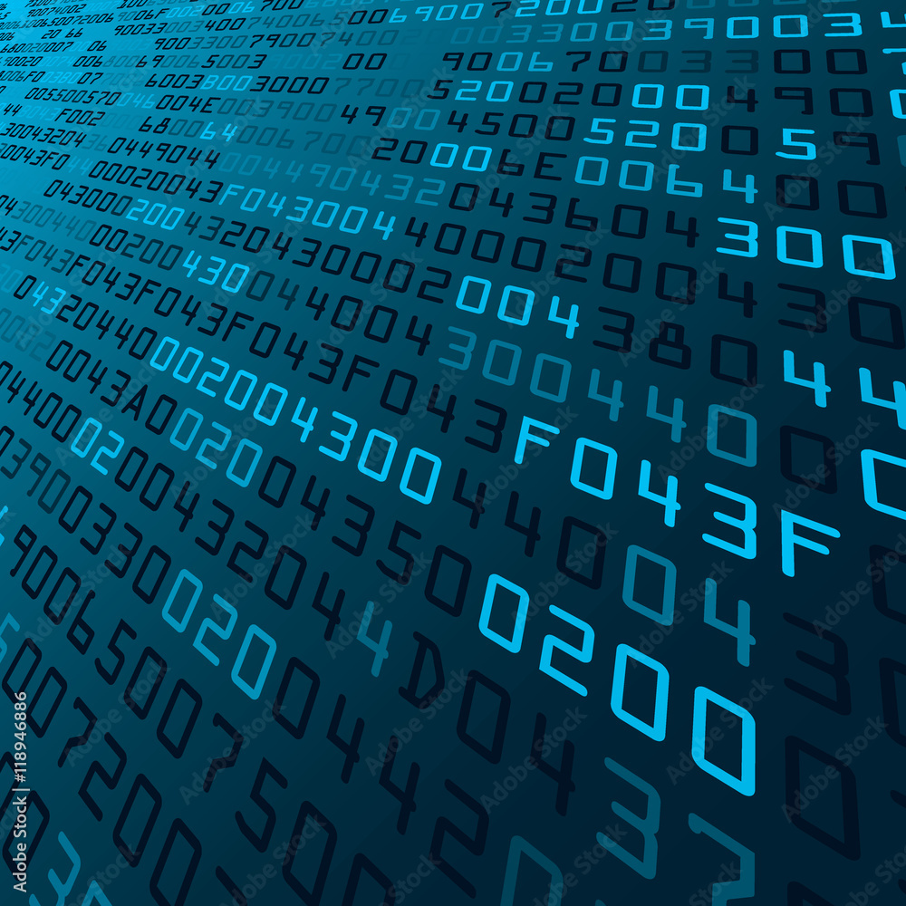 Abstract security background with HEX-code. Vector illustration Stock ...