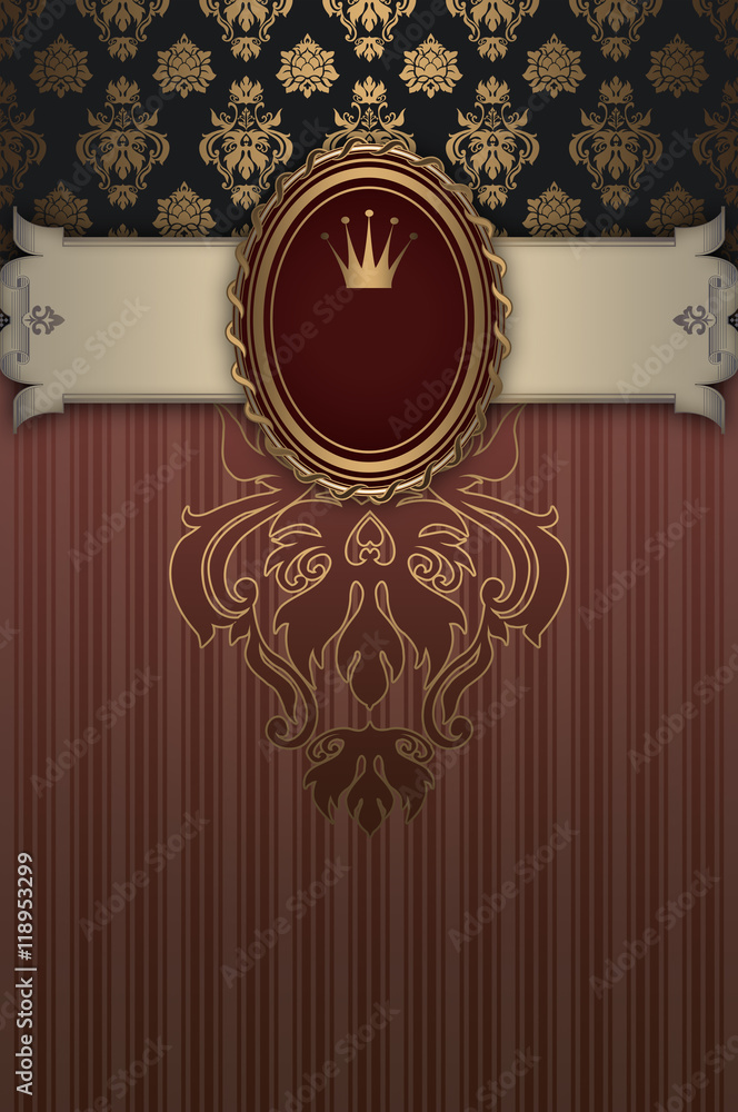 Decorative background with frame,border and ornament. Stock ...