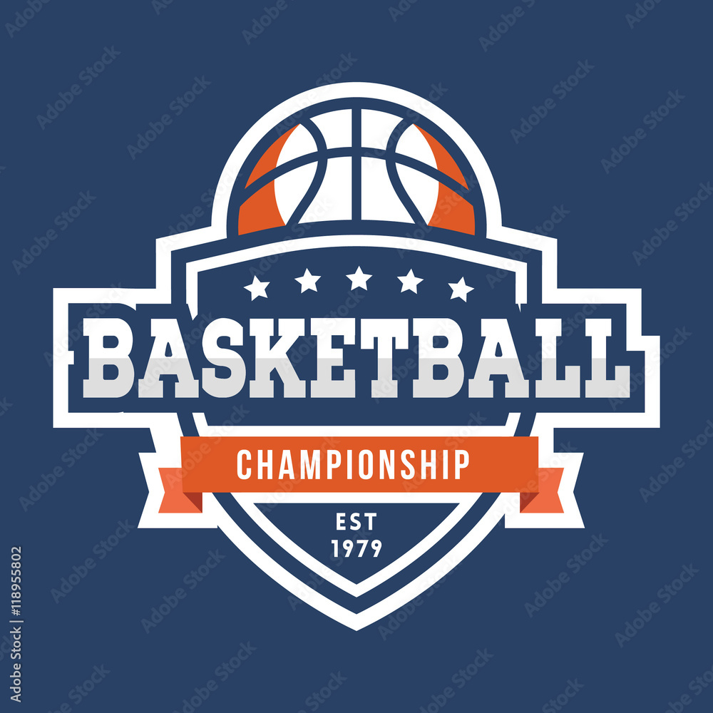 Sport Basketball Logo. American style. Stock Vector | Adobe Stock