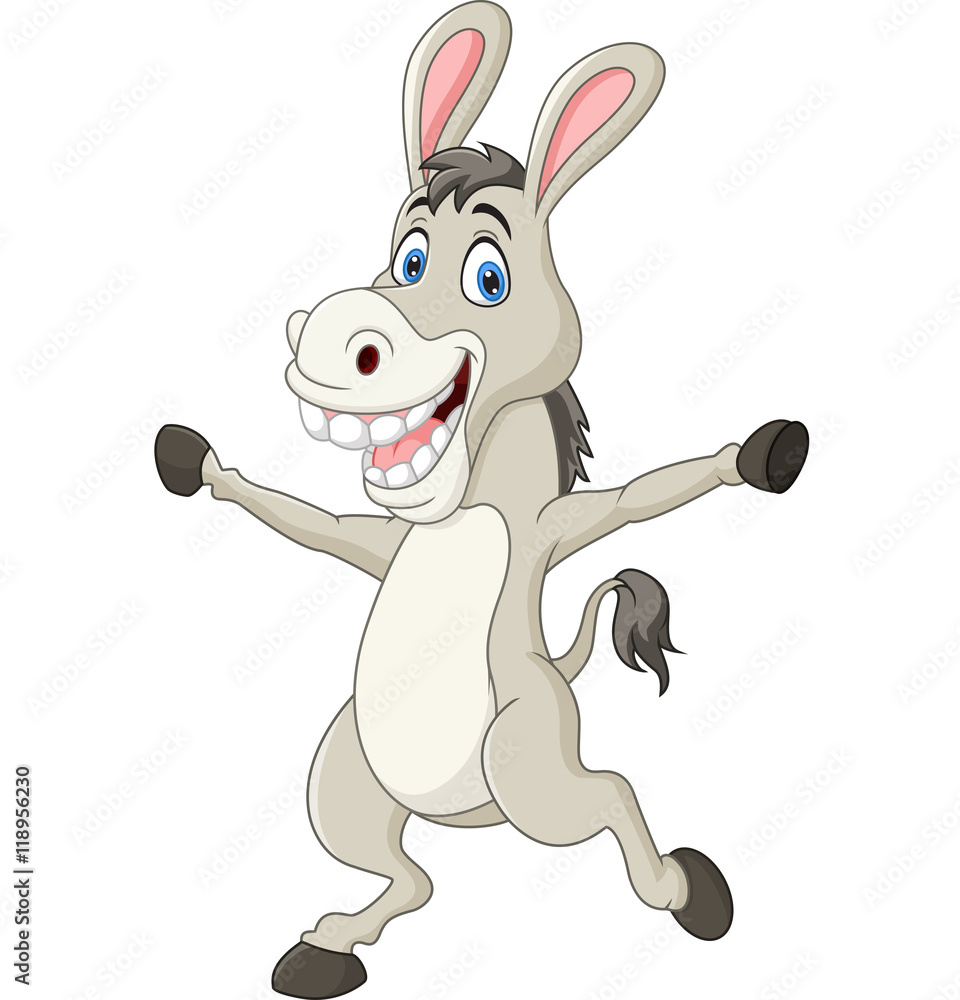 Cartoon funny donkey Stock Vector | Adobe Stock